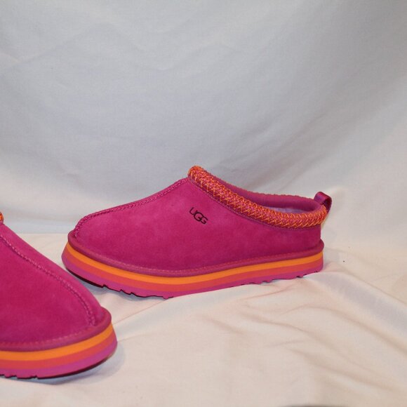 UGG | Shoes | Nib Ugg Tazz Platform Suede Shearling Lined Slippers Pink ...